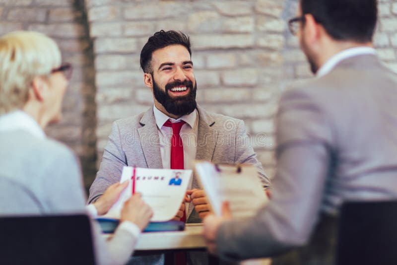 Job Applicants Having Interview Stock Photo - Image of corporate ...