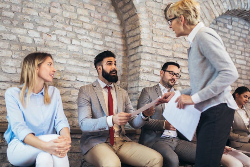 Job Applicants Having Interview Stock Photo - Image of boss, caucasian ...