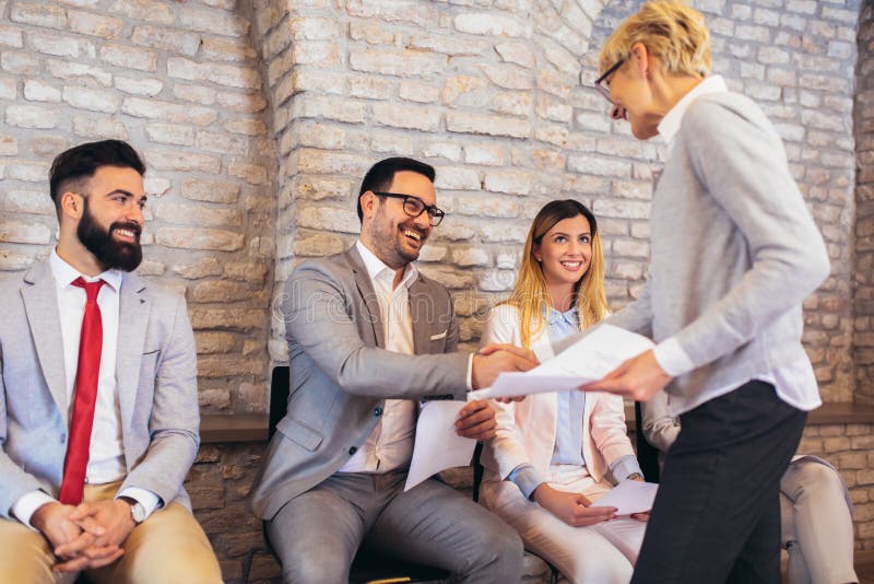 Job Applicants Having Interview Stock Photo - Image of business ...