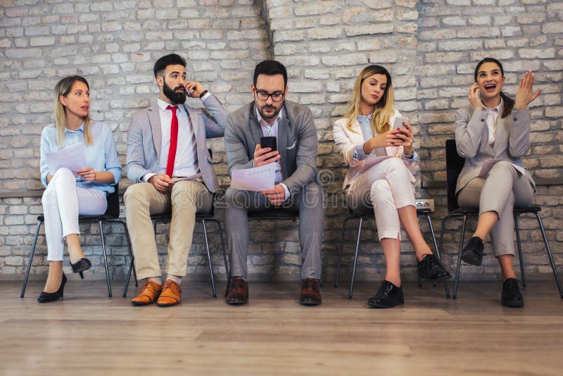 Man Having an Interview with Manager and Partner Employment Job Stock ...