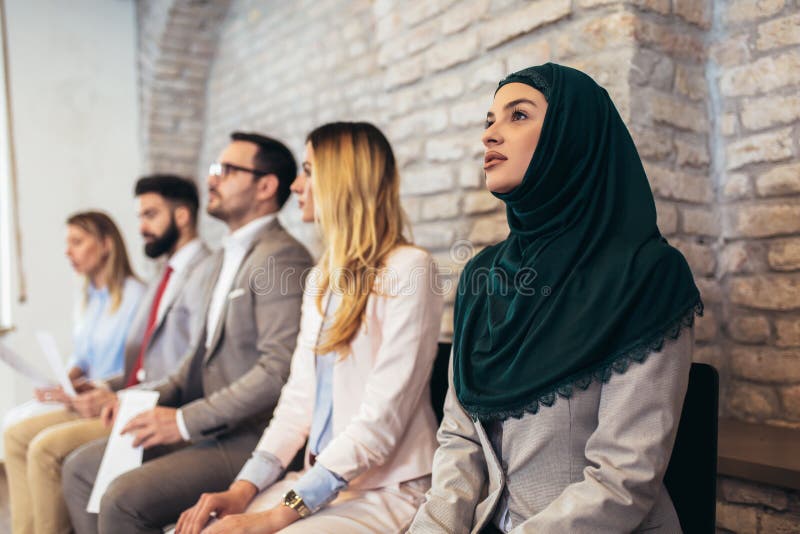 Job Applicants Having Interview Stock Photo - Image of headhunter ...