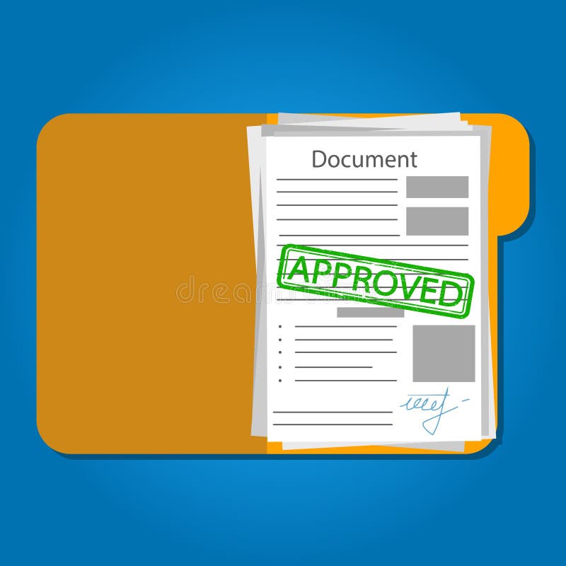 Job Application Approved. Flat Vector Illustration Isolated. Stock ...