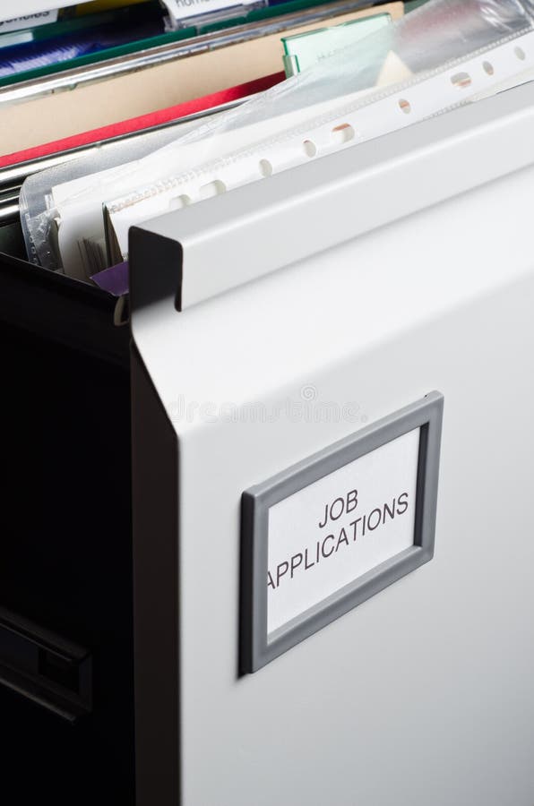 Job Application Files stock photo. Image of filing, metal - 24473834