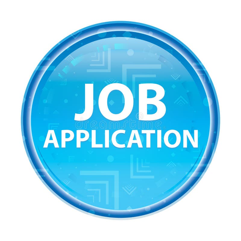 Job Application Floral Blue Round Button Stock Illustration ...