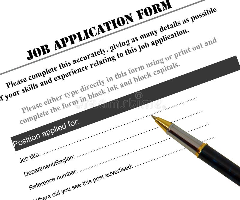 Job application form stock image. Image of application - 31876043