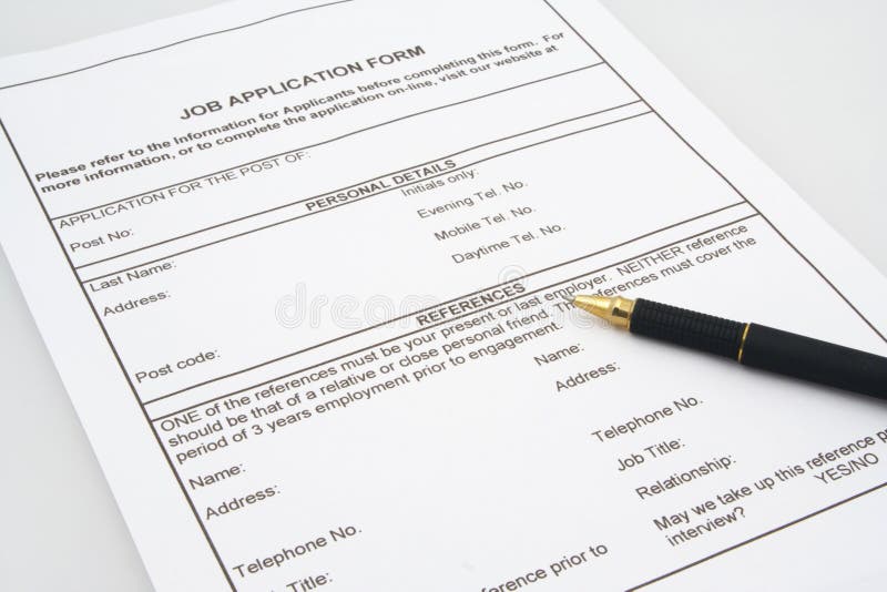 Job application form #2 stock photo. Image of empty, documentation ...