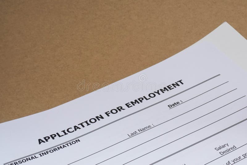 Job application form stock image. Image of internship - 75442235