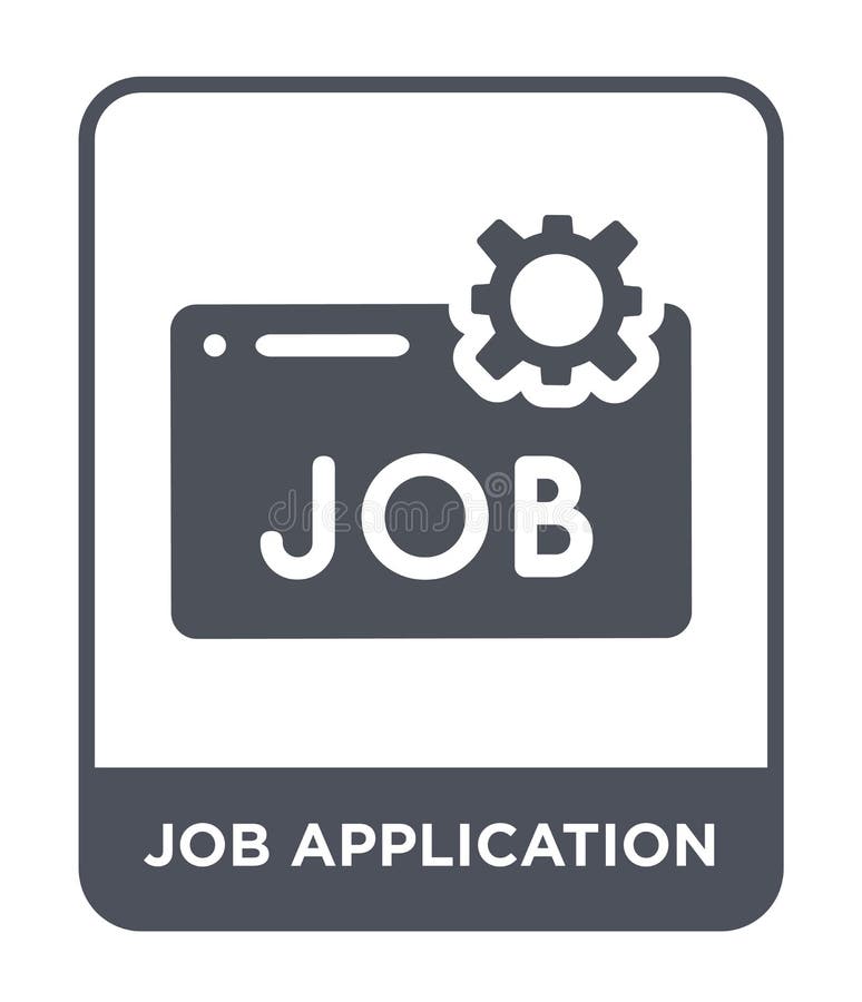 Job Application Icon in Trendy Design Style. Job Application Icon ...