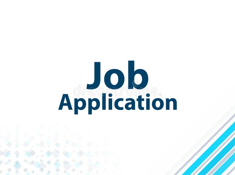 Job Application Modern Flat Design Blue Abstract Background Stock ...