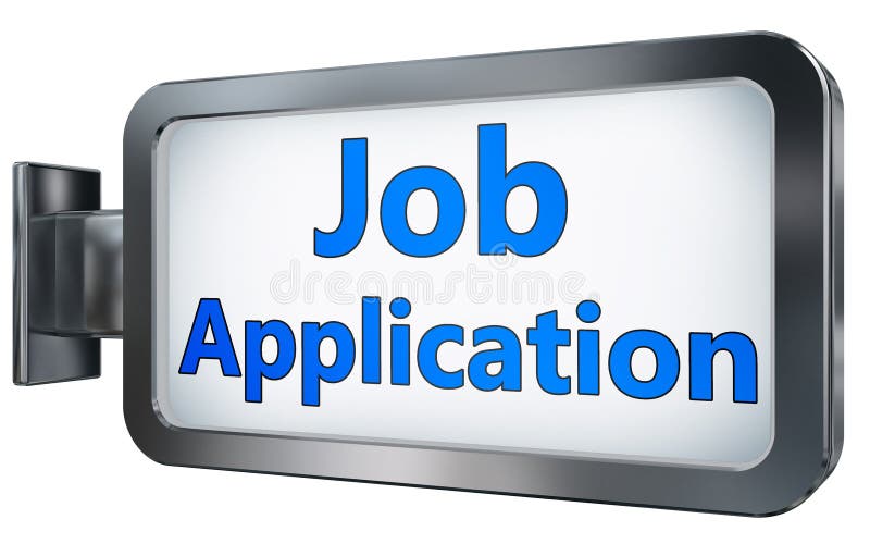 Job Application on Billboard Stock Illustration - Illustration of ...