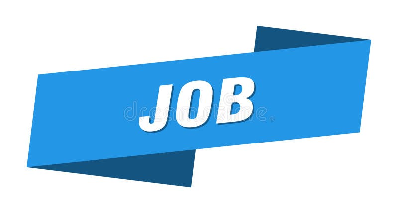 Job Banner Template. Job Ribbon Label Stock Vector - Illustration of ...