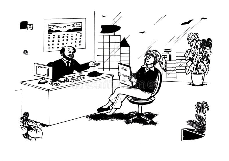 At the job (2008) stock illustration. Illustration of cartoon - 53636349