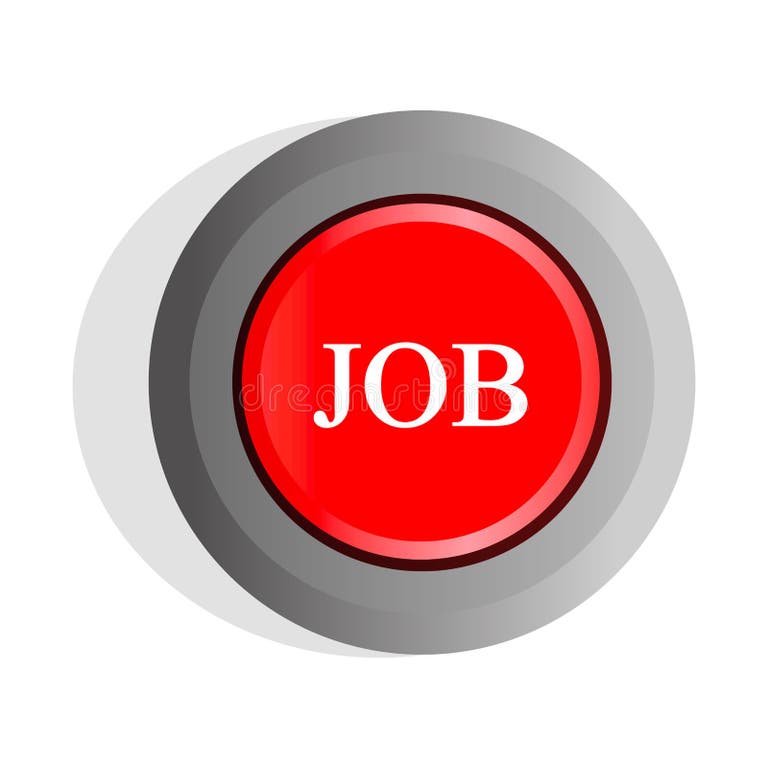 Job Button. stock illustration. Illustration of home - 177722971