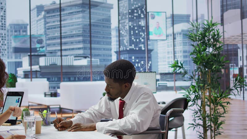 Job Candidate with Disability Filling in the Application Form for the ...