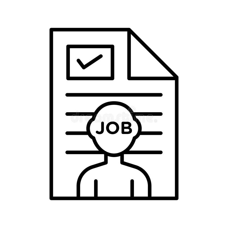 Job candidate icon stock vector. Illustration of application - 330821875