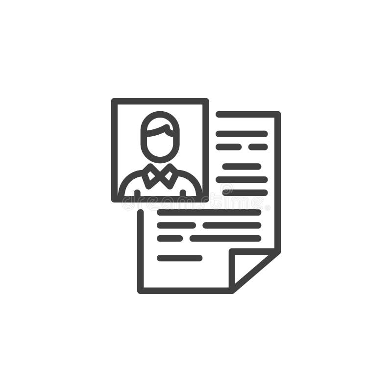 Job candidate line icon stock vector. Illustration of user - 266543168 Job candidate line icon stock vector. Illustration of user - 266543168