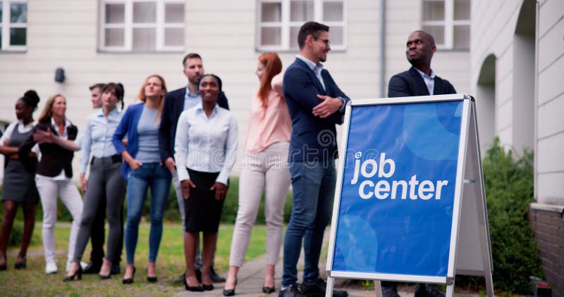 Job Centre Line stock photo. Image of seeker, waiting - 287609094