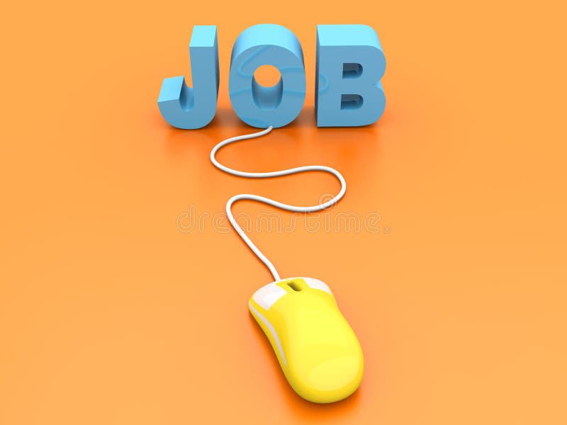 Job Click stock illustration. Illustration of electronic - 72744203