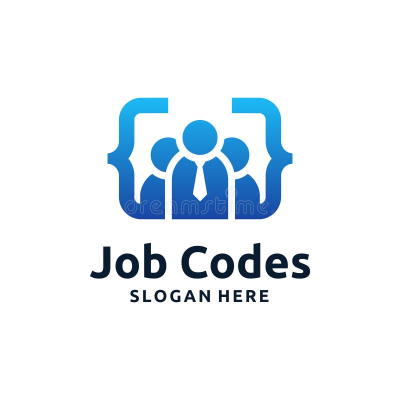 Job Code Logo Template Design Stock Vector - Illustration of coder ...