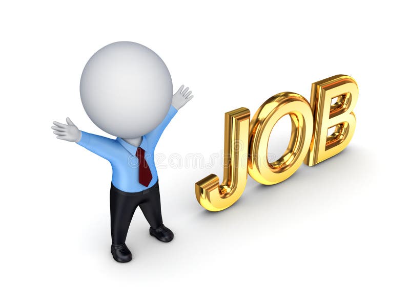 Job Security Worker Man Shielded from Retrenchment Stock Vector ...