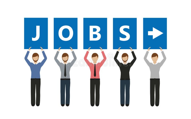 Job Concept with Business Men Stock Vector - Illustration of caucasian ...