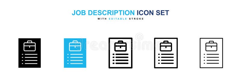 Job description icon stock vector. Illustration of letter - 341277245