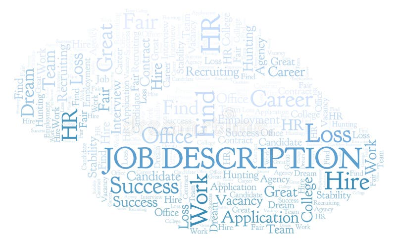 Job Description Word Cloud. Stock Illustration - Illustration of ...