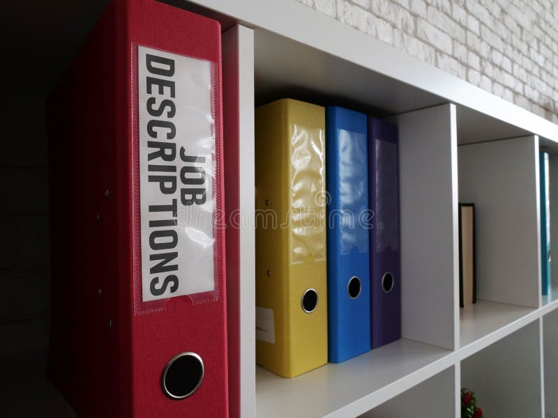 Job Descriptions are Shown Using the Text in the Book Stock Image ...