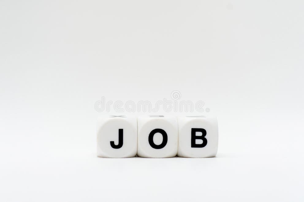 Job, dice letters stock image. Image of definitions, labor - 85913381