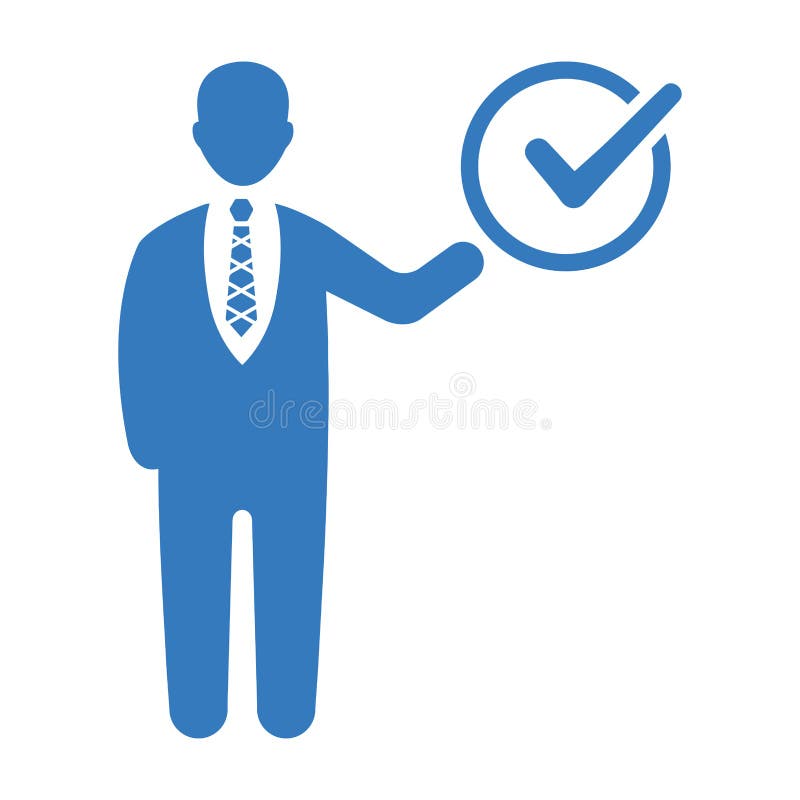 Job Done Blue Icon, Work Completed, Approved Stock Vector ...