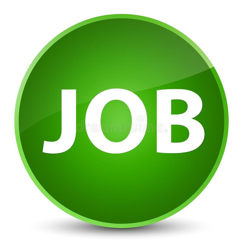 Job Elegant Green Round Button Stock Illustration - Illustration of ...