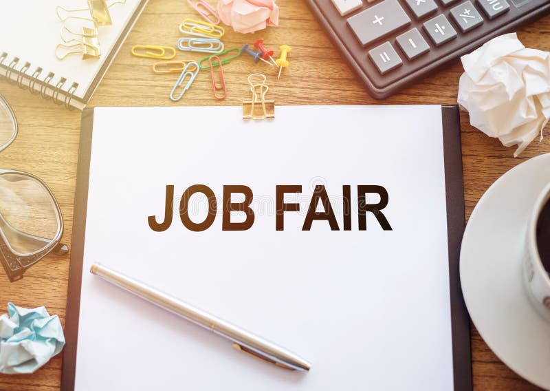 Job Fair, Business Concept. Paper Note with Text Stock Image - Image of ...