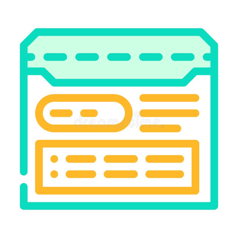 Job Folder Color Icon Vector Illustration Stock Vector - Illustration ...