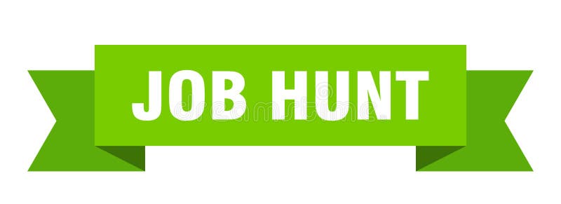 Job hunt ribbon. stock vector. Illustration of graphic - 191268912