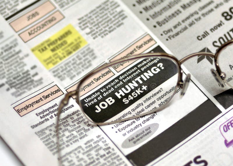 Job hunting stock image. Image of print, employer, sale - 7734209