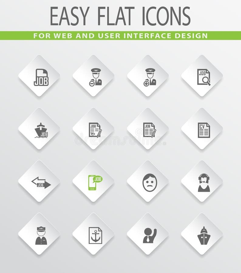 Job icons set stock vector. Illustration of ideas, employment - 89055544