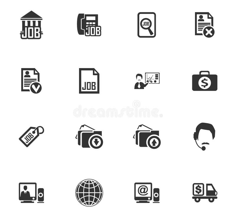 Job icons set stock illustration. Illustration of human - 88902634