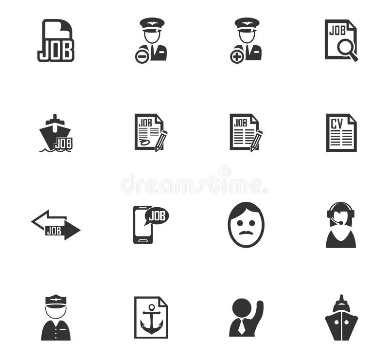 Job icons set stock illustration. Illustration of discussion - 88902765