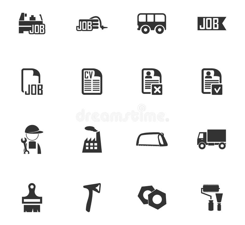 Job icons set stock illustration. Illustration of people - 88902890