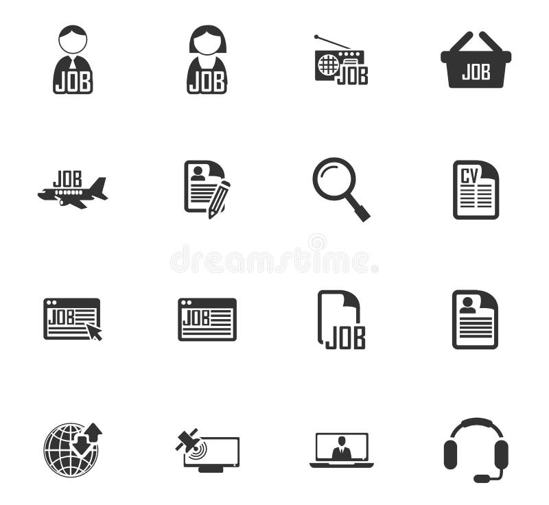 Job icons set stock illustration. Illustration of ideas - 88902903