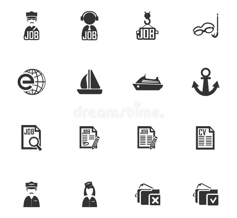 Job icons set stock illustration. Illustration of management - 88908569