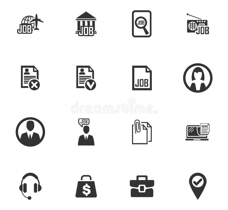Job icons set stock illustration. Illustration of banker - 88908807