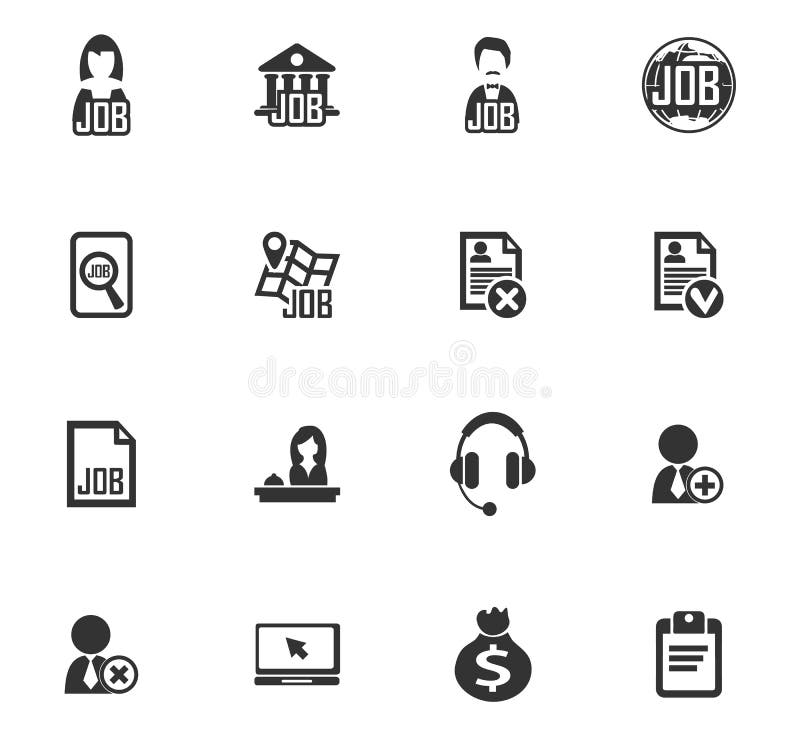Job icons set stock illustration. Illustration of manager - 88909258