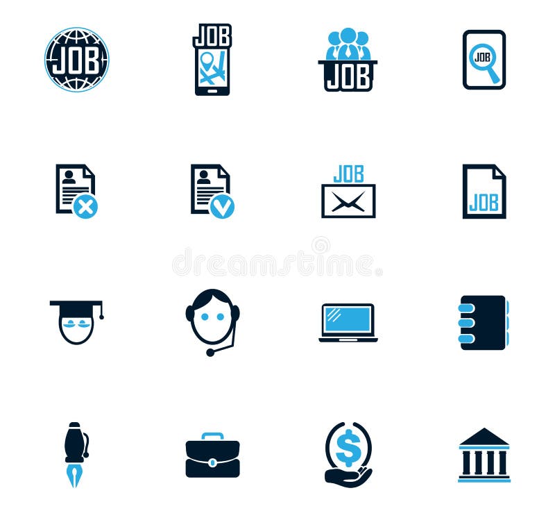 Job icons set stock illustration. Illustration of employee - 88939292