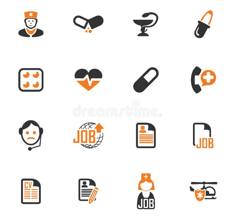 Job icons set stock illustration. Illustration of pilot - 89010553