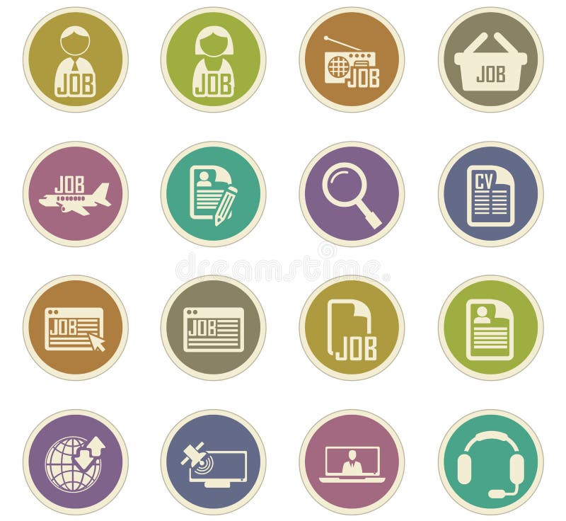 Job icons set stock vector. Illustration of people, element - 89023463