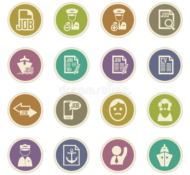 Job icons set stock vector. Illustration of moving, icon - 89023568