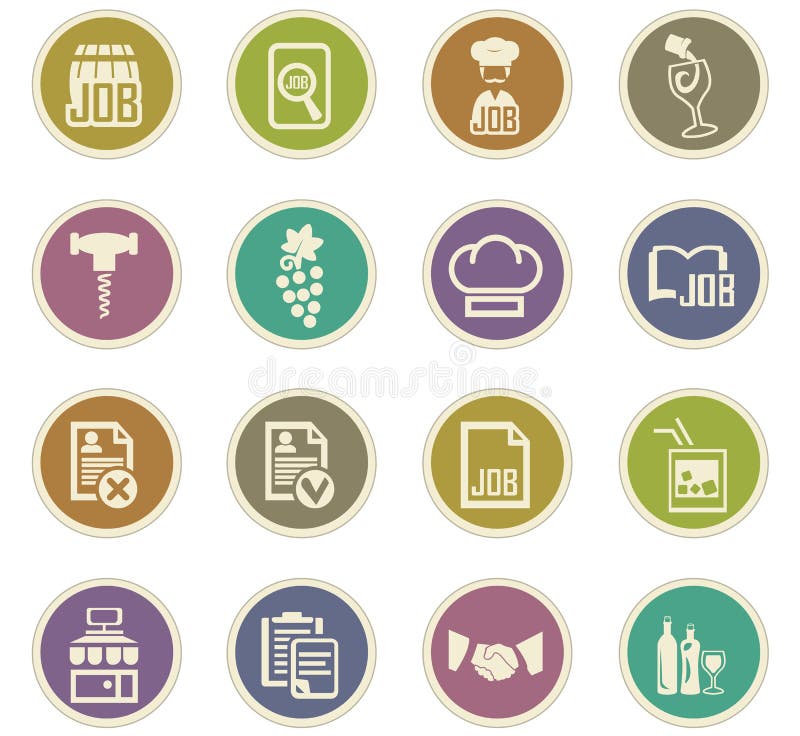 Job icons set stock vector. Illustration of recruitment - 89024917