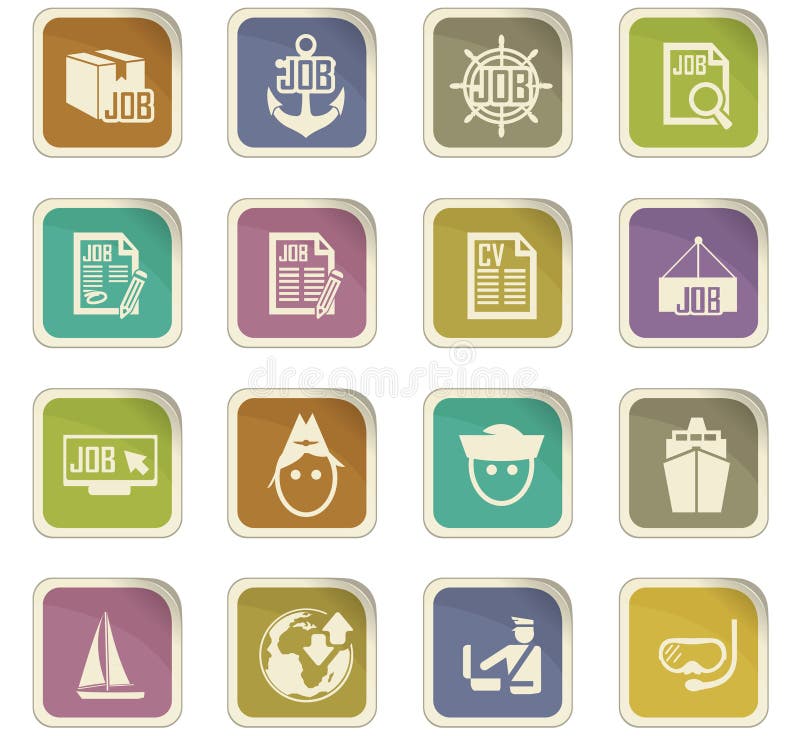 Job icons set stock illustration. Illustration of design - 89207526