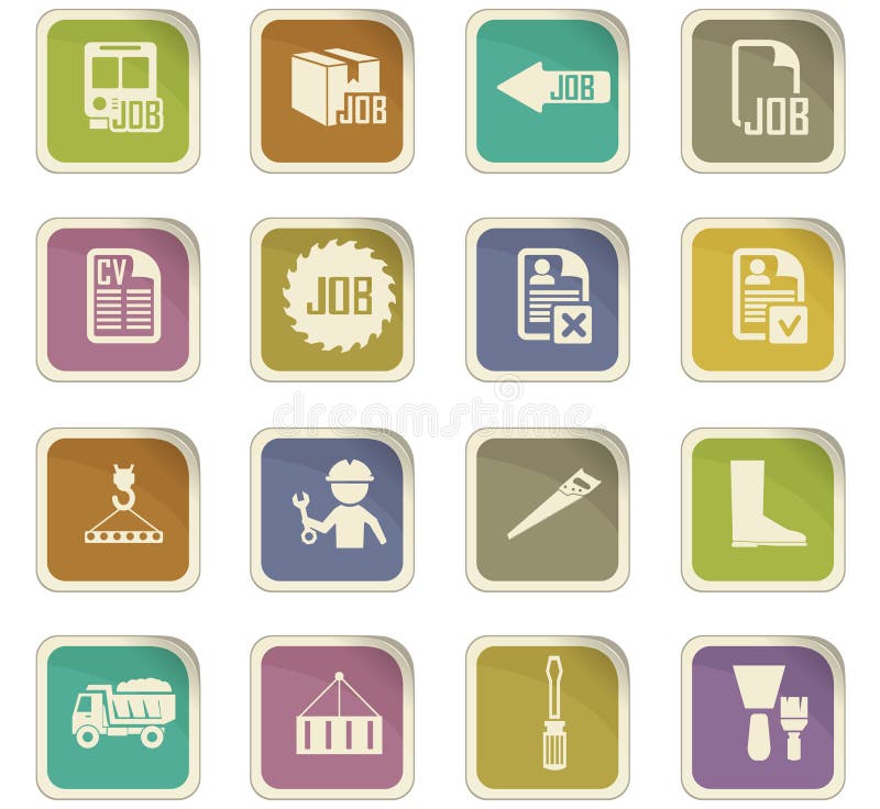 Job icons set stock illustration. Illustration of leader - 89207591